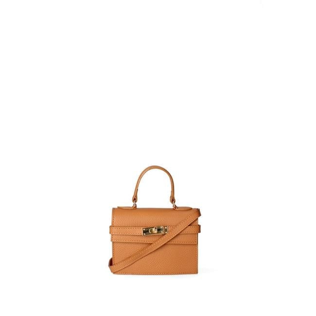 Italian Artisan Italian Artisan Dollaro Leather Shoulder Bag Twist Lock ...