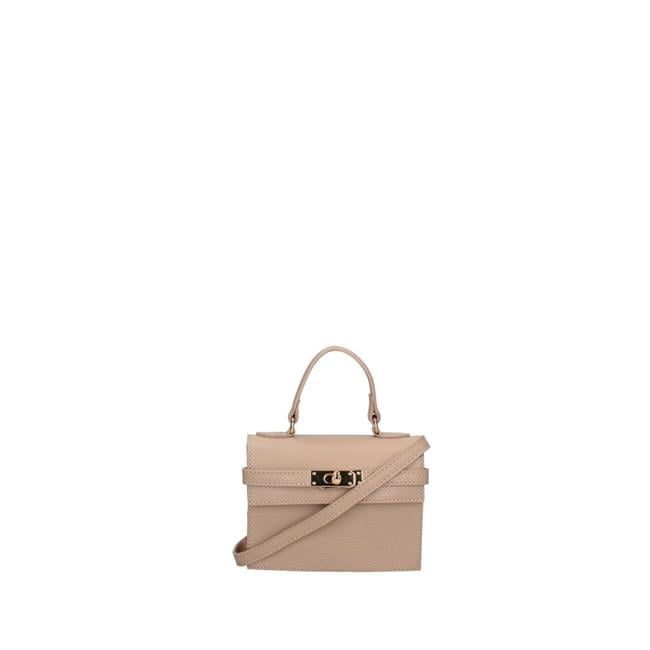 Italian Artisan Italian Artisan Dollaro Leather Shoulder Bag Twist Lock ...