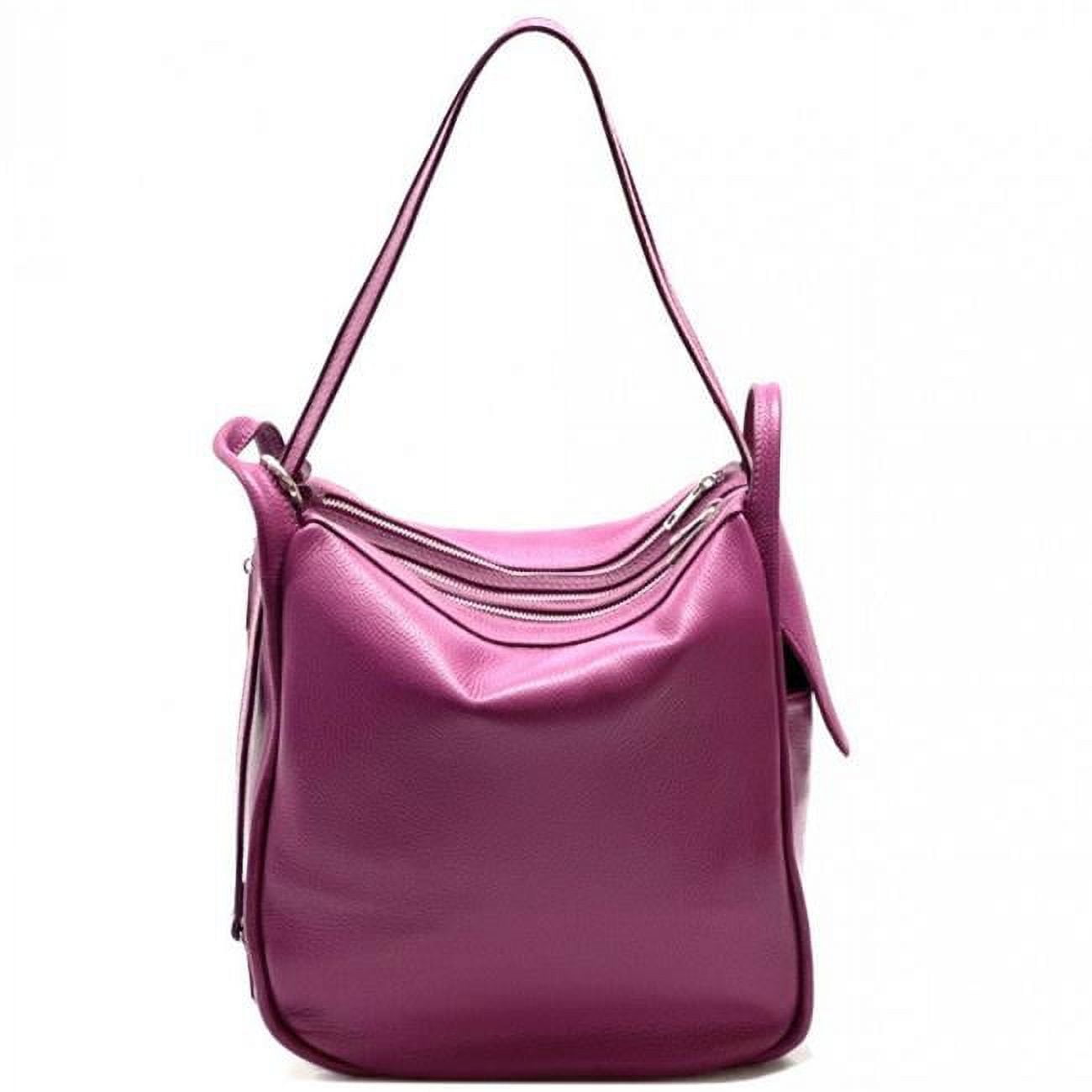 Italian Artisan 16-968-Fuchsia Katrina Handcrafted Leather Shoulder ...