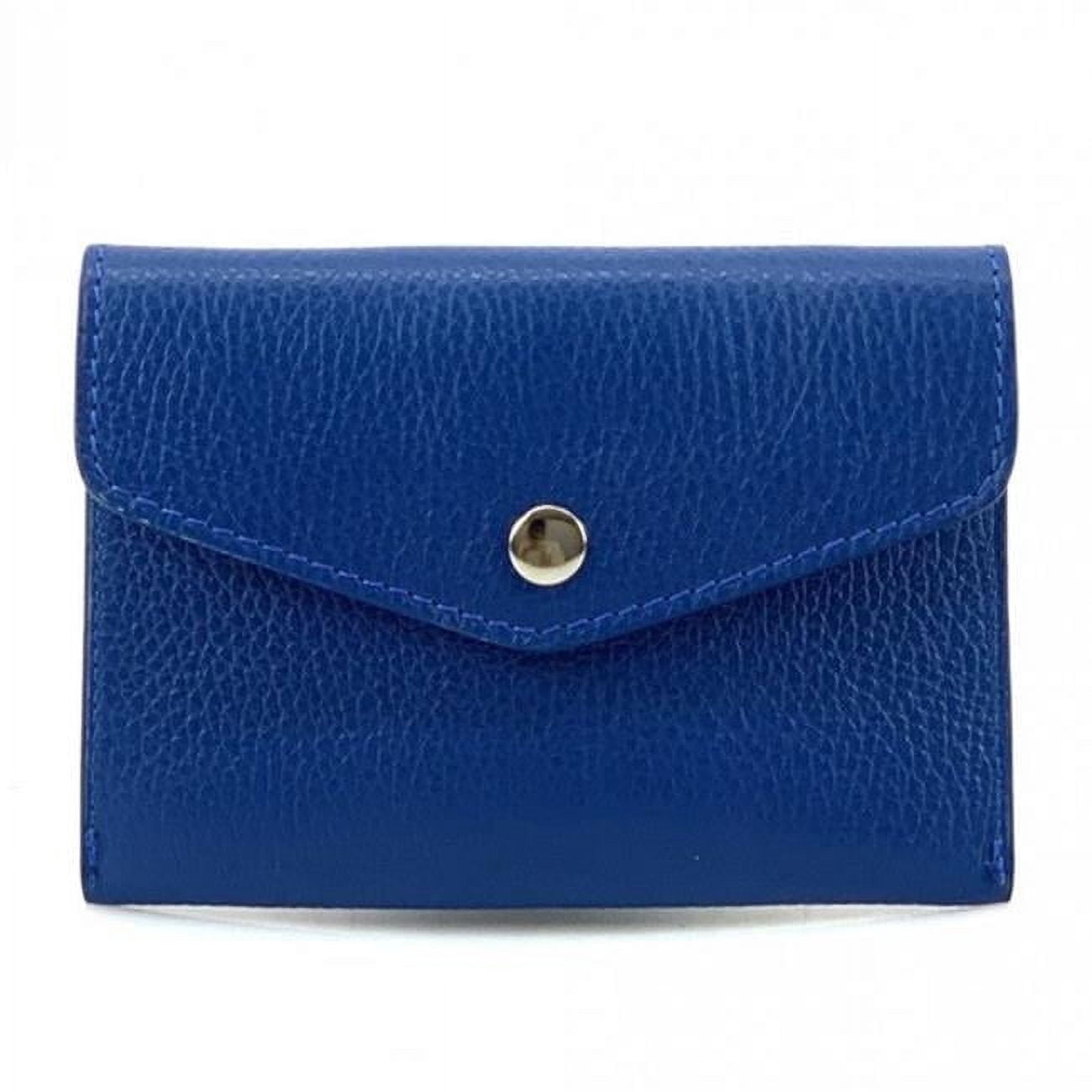 Italian Artisan Lorenzo Mini Slim leather Wallet, Electric Blue - Small ...