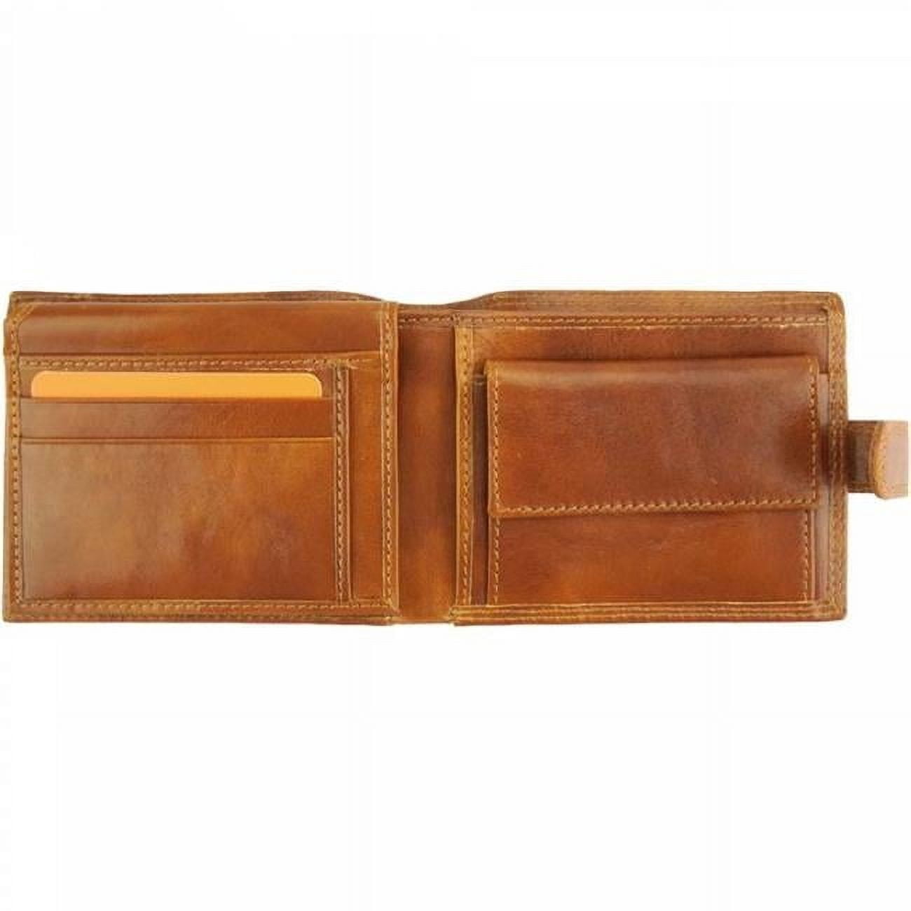 Italian Artisan Martino Mens Wallet in Genuine Calfskin Leather, Tan ...