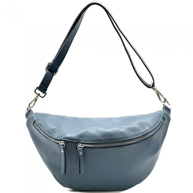 Italian Artisan Paola Leather Shoulder Fanny Pack, Azure - Small ...