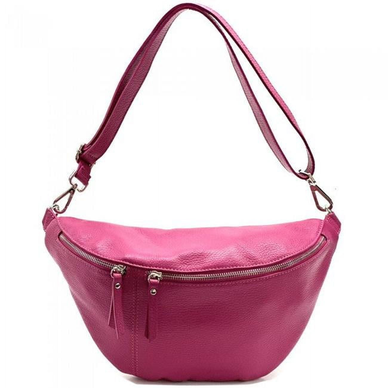 Italian Artisan Paola Leather Shoulder Fanny Pack, Fuchsia - Small ...