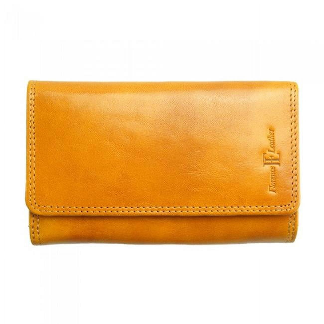 Italian Artisan Raffaella Womens Tri Fold Leather Wallet, Yellow ...