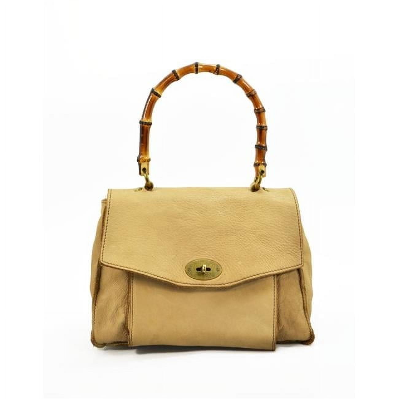 Italian Artisan Womens Handcrafted Vintage Bamboo Handle Handbag in ...