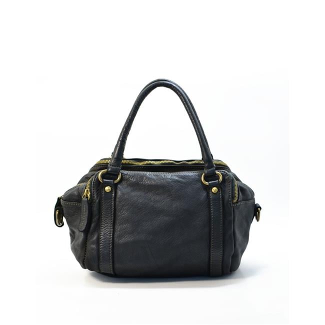 Italian Artisan WPF-VWB-H199-Black Womens Handcrafted Vintage Satchel ...