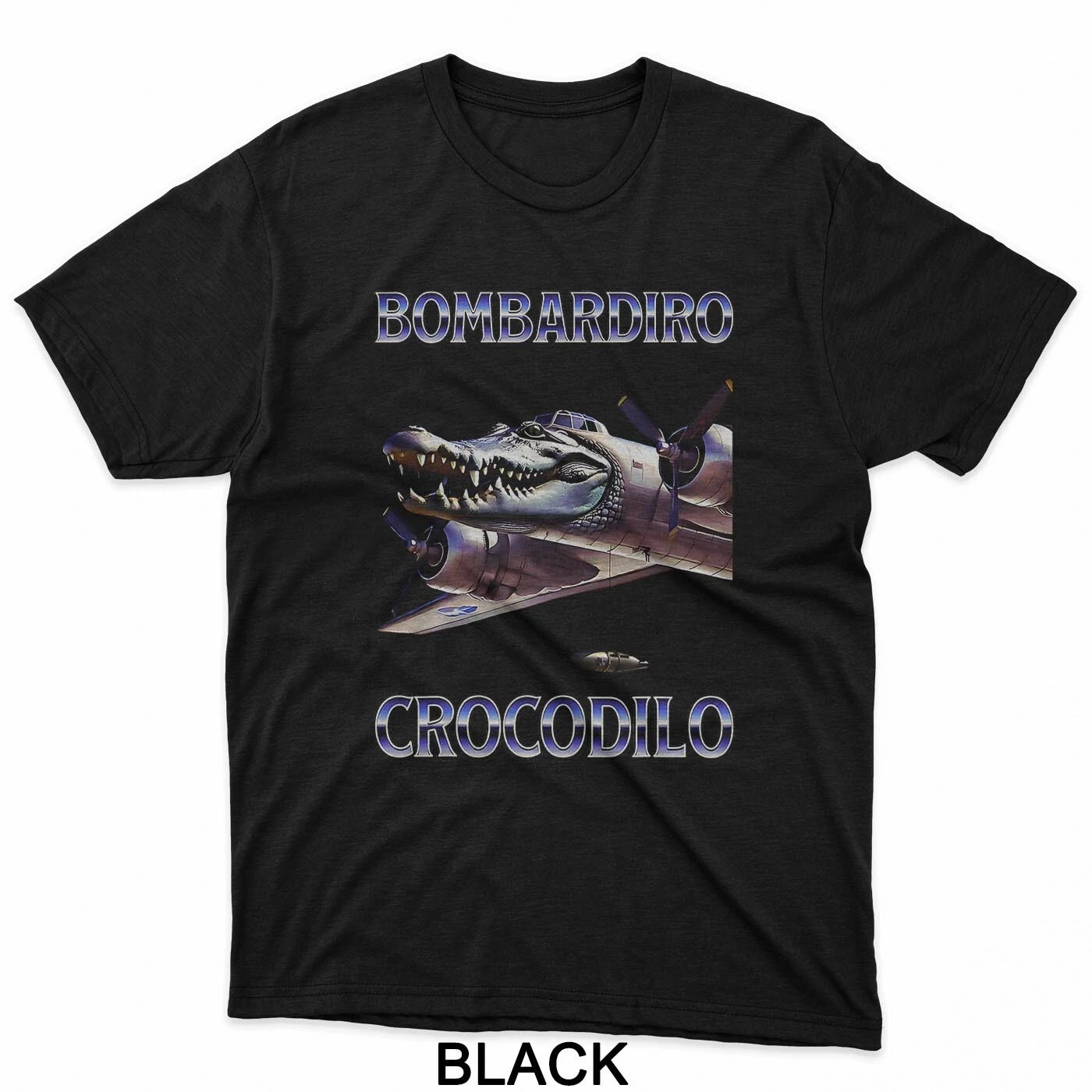 Italian Bombardiro Crocodilo Brainrot Meme Graphic with Humor Unisex T ...