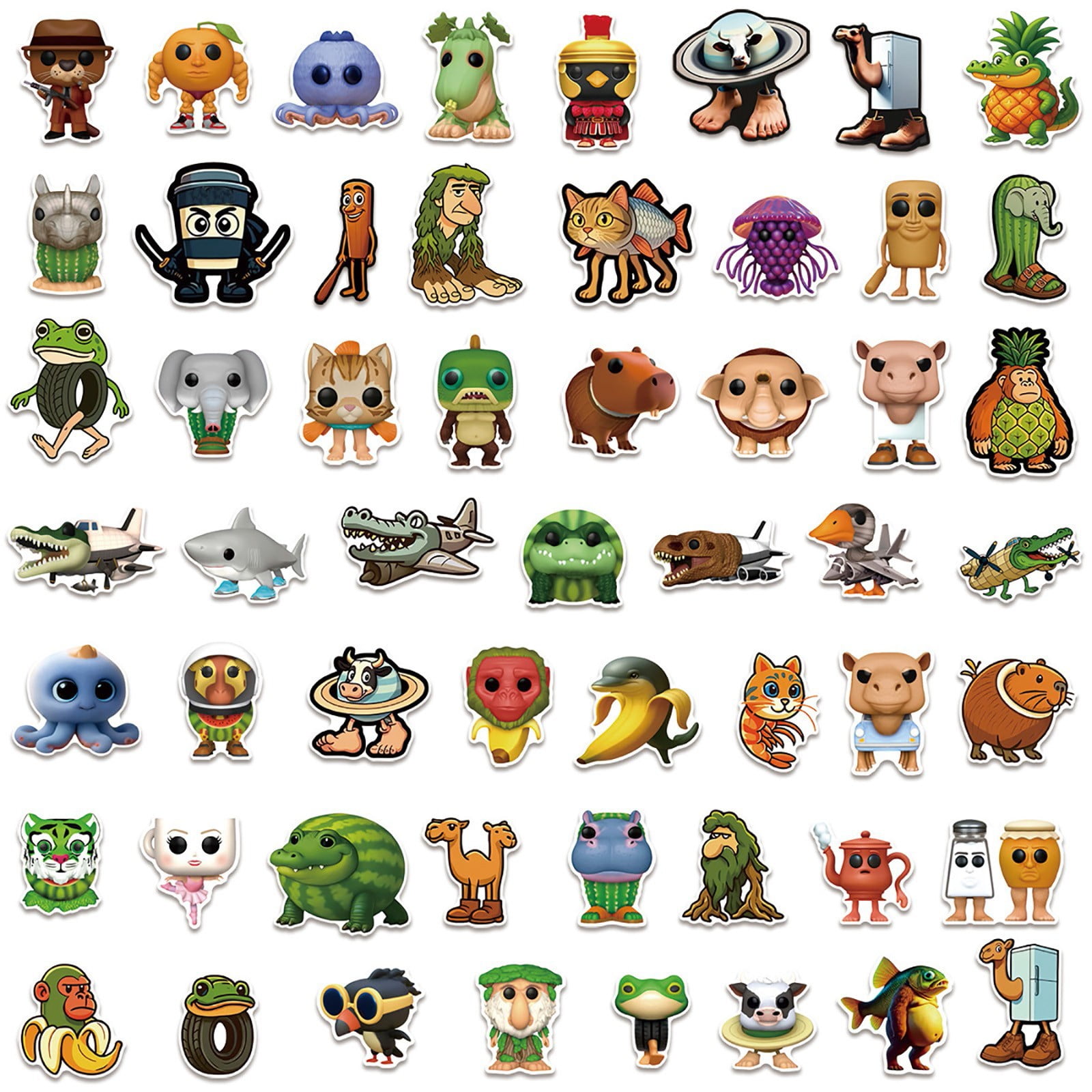 Italian Brainrot 100Pieces Graffit Stickers To Decorate Laptop Luggage Stickers - Walmart.com