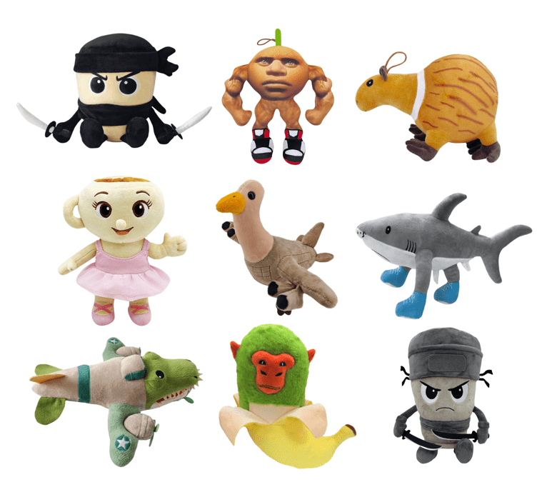 Italian Brainrot AI 2025 Boneca Ambalalu, 11.8" Tung Tung Tung Sahur ...