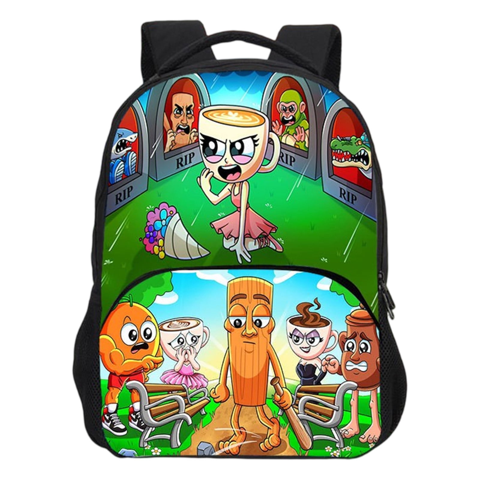 Italian Brainrot AI Backpack Shoulder Bag, Cartoon Large Capacity ...