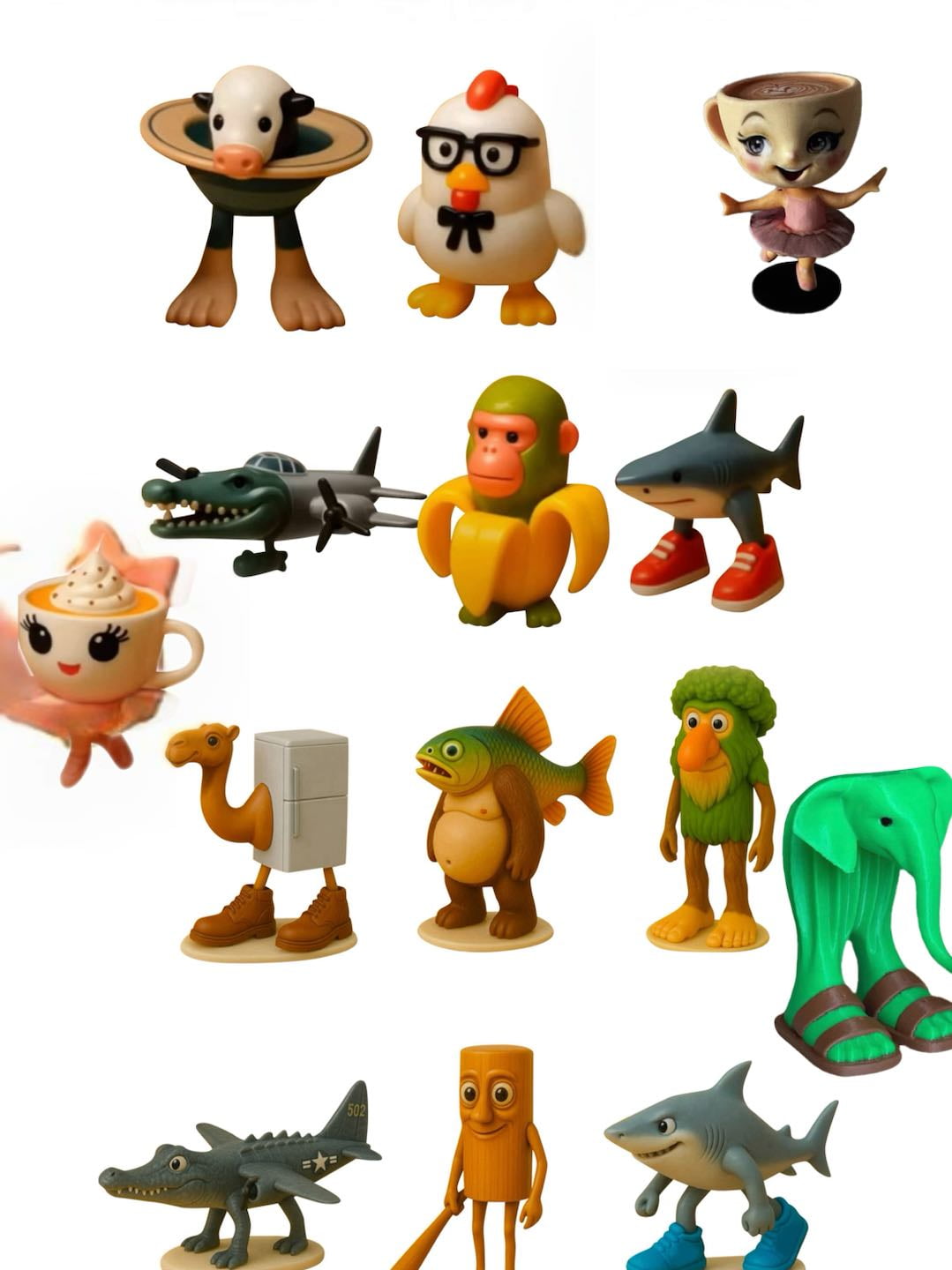 Italian Brainrot , AI Italian Animals Toys Classic Chimpanzini Bananini ...