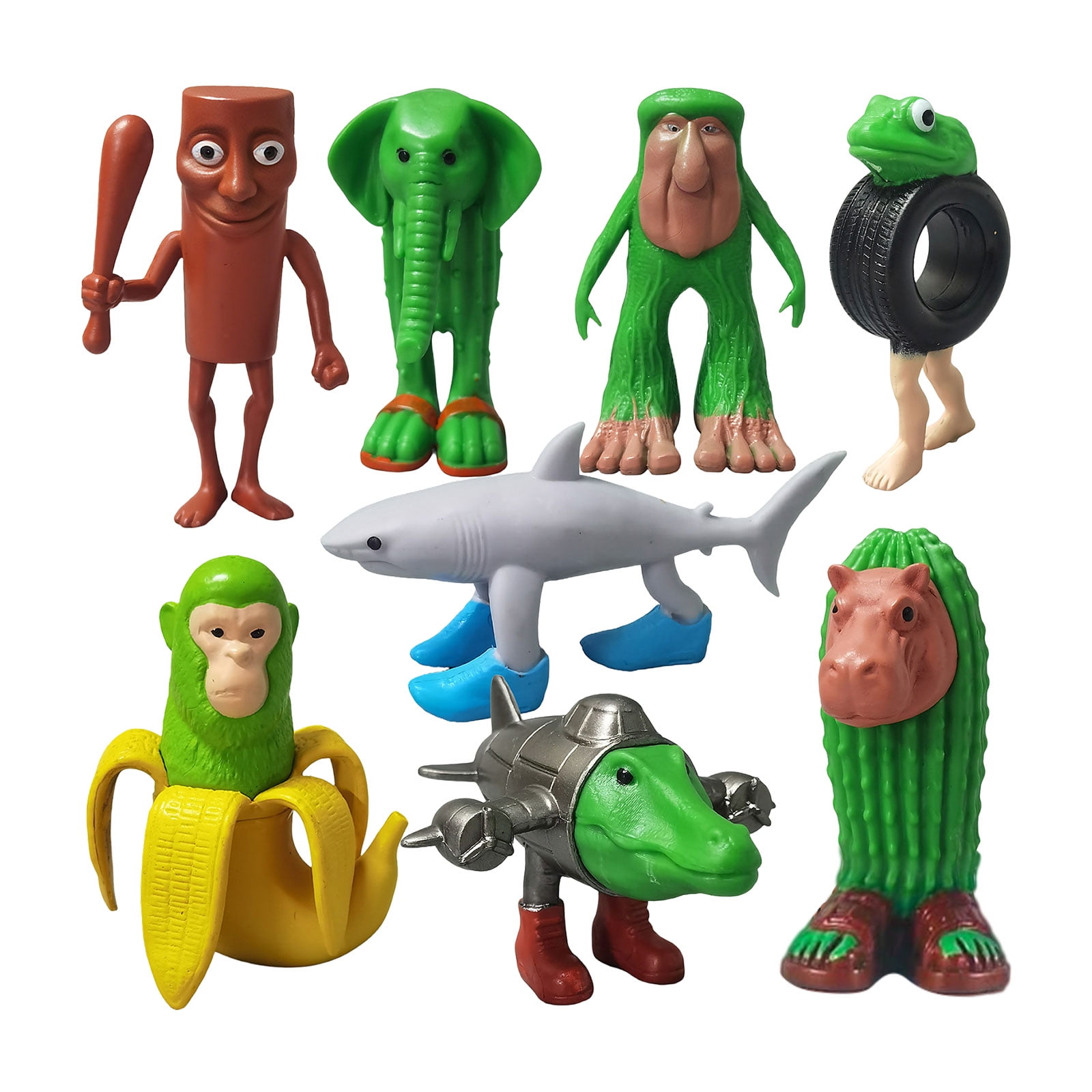 Italian Brainrot Action Figures Set,8-Piece Funny Collectible Figures ...