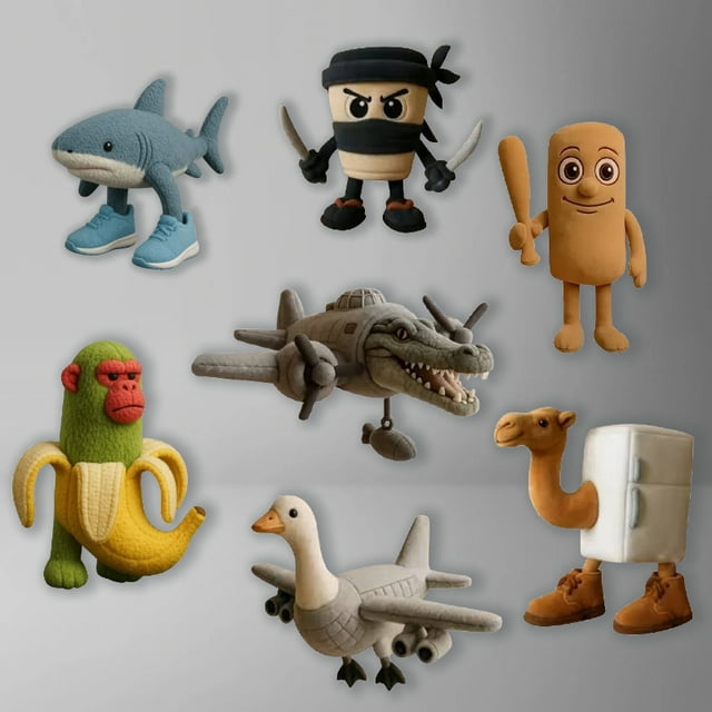 Italian Brainrot Ai Italian Animals Tung Tung Tung Sahur Plush Toy 9.84 ...