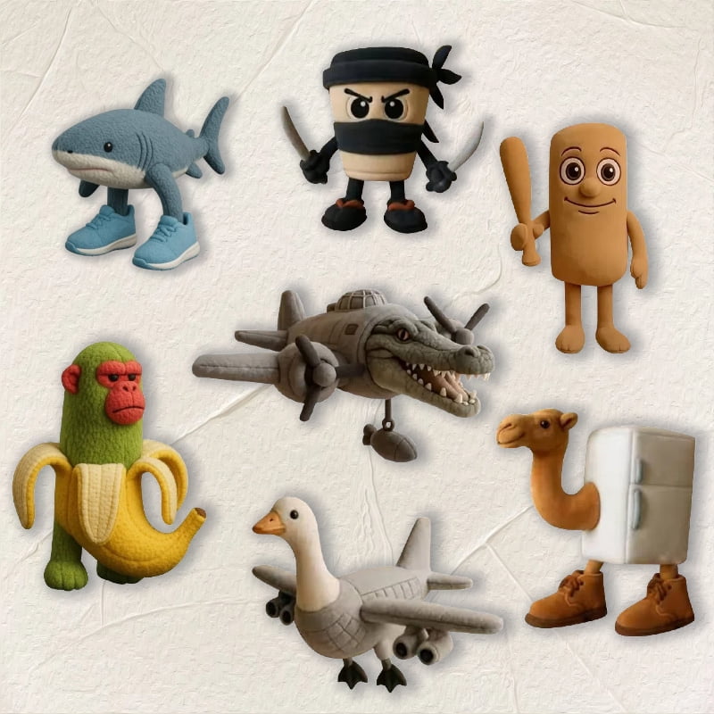 Italian Brainrot Ai Italian Animals Tung Tung Tung Sahur Plush Toy 9.84 ...