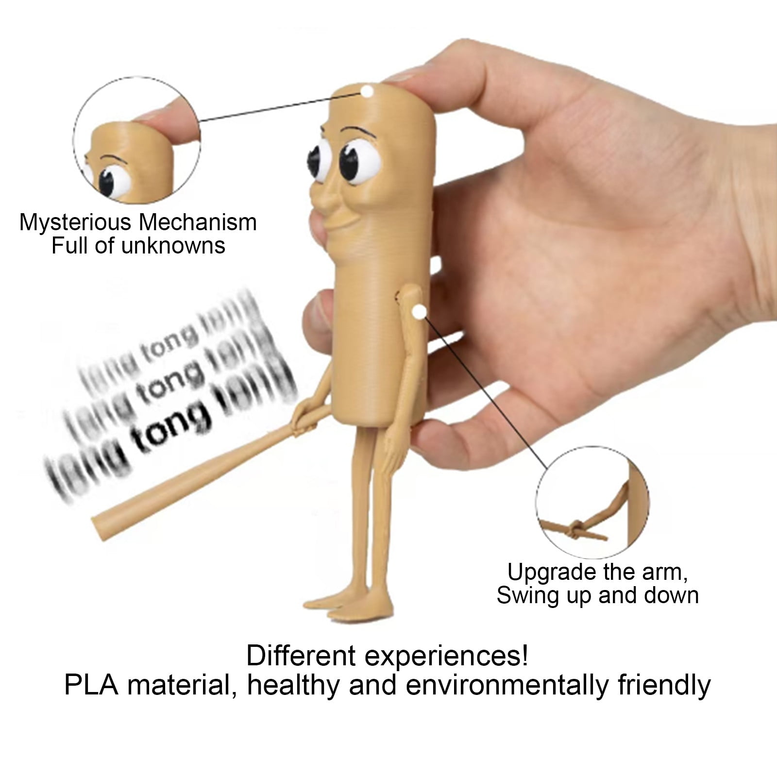 Italian Brainrot Ai Tung Tung Tung Sahur Action Figure Kit, 6 Inch ...