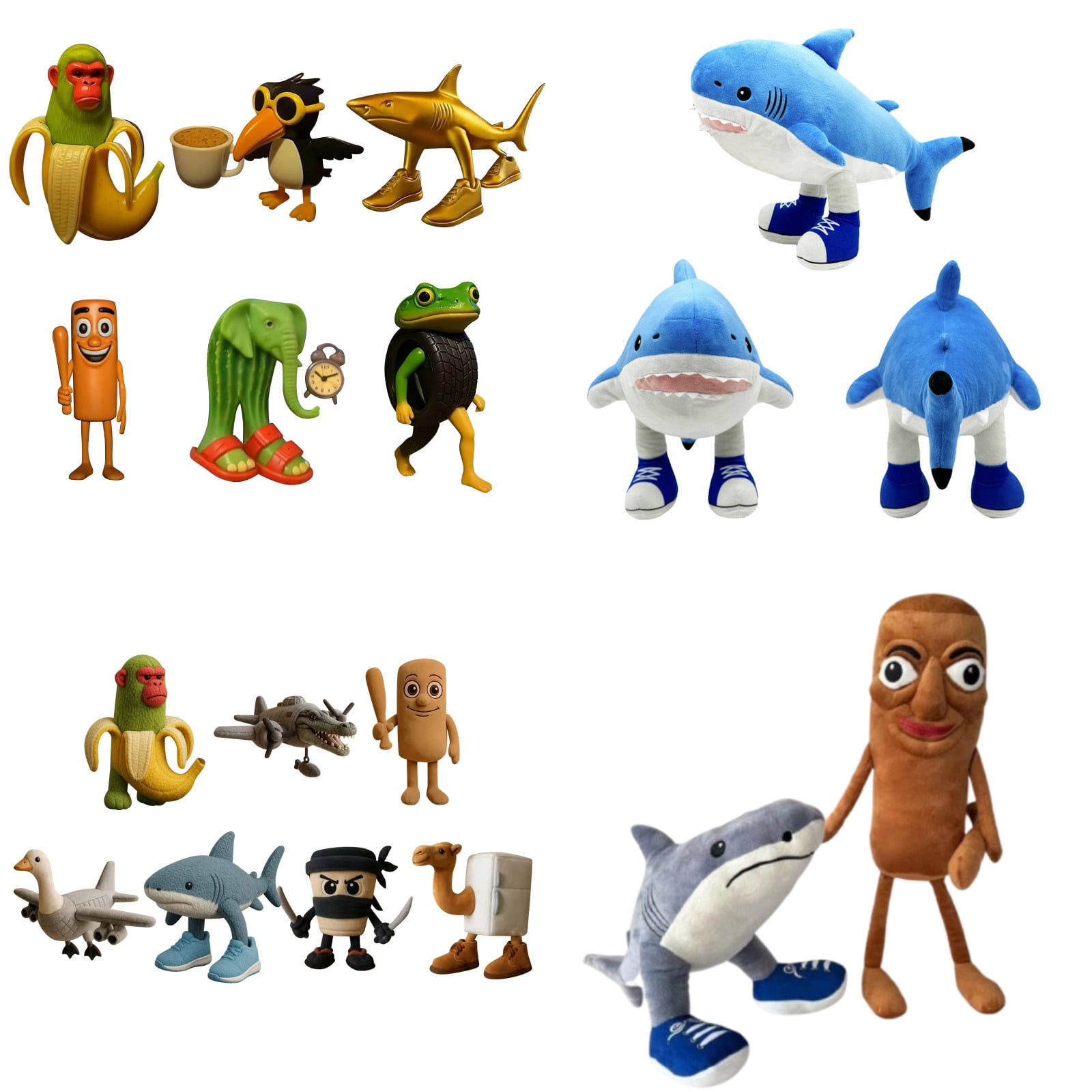 Italian Brainrot Animal Figure 6 Inch Tralalero Tralala Figure Italian ...