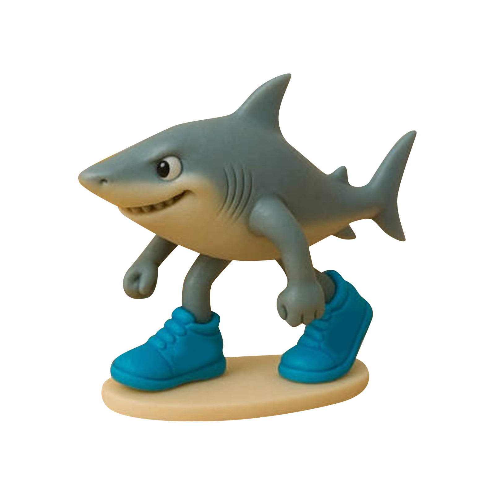 Italian Brainrot Animal Figure Shark Figurine with Sneakers Non-Movable ...