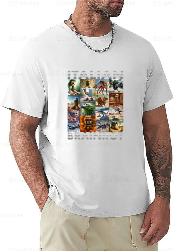 Italian Brainrot Animal Funny Viral Meme Gen Z Humor Trend Unisex T ...