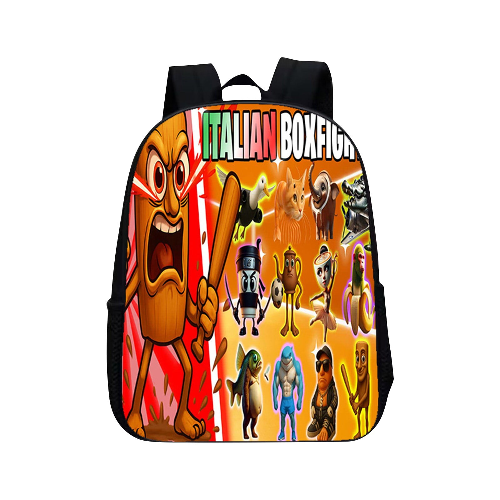 Italian Brainrot Animals AI Printed tungtungtung sahur Backpack Unisex ...