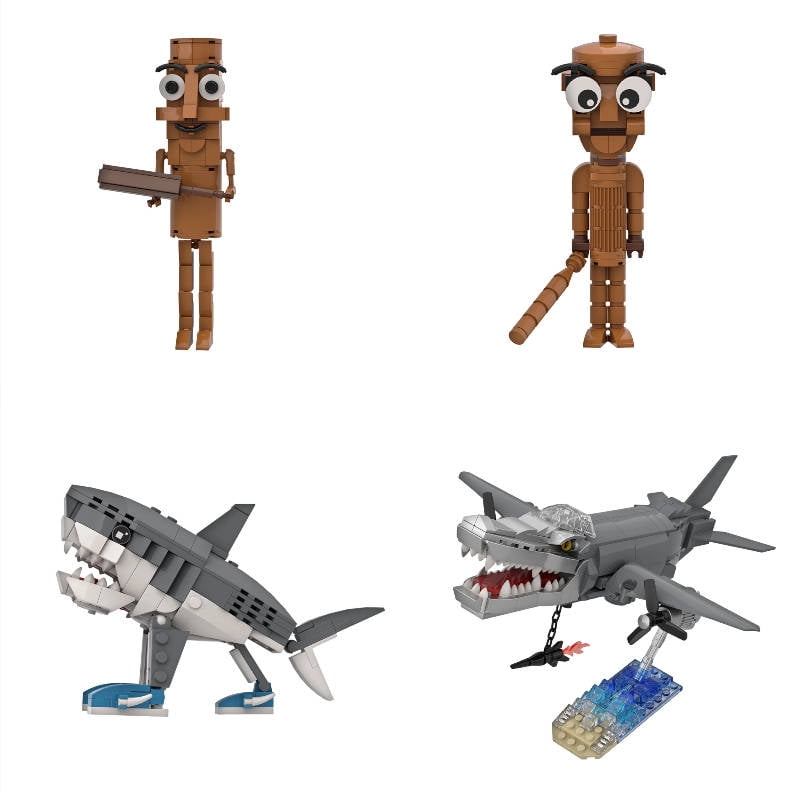 Italian Brainrot Animals Building Toy Set, 🦈Tralalero Tralala ...