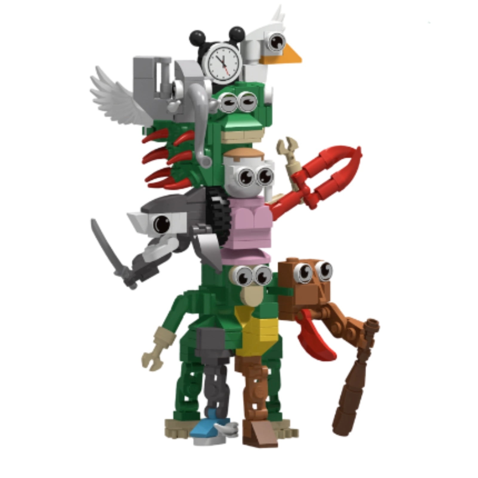 Italian Brainrot Animals Figures Building Block Set, AI Italian ...