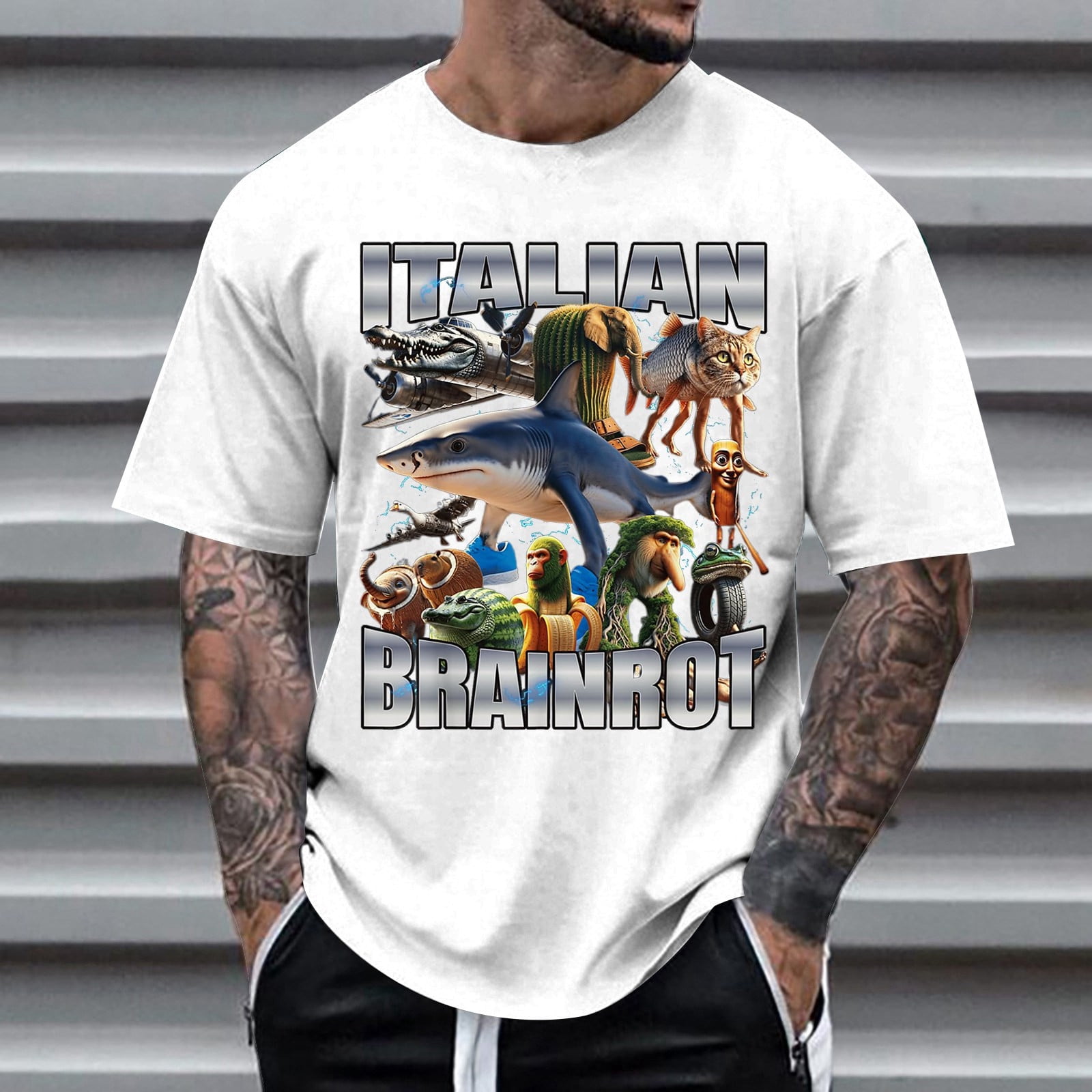 Italian Brainrot Animals T-shirt, Italian Brainrot Animals Patterns ...