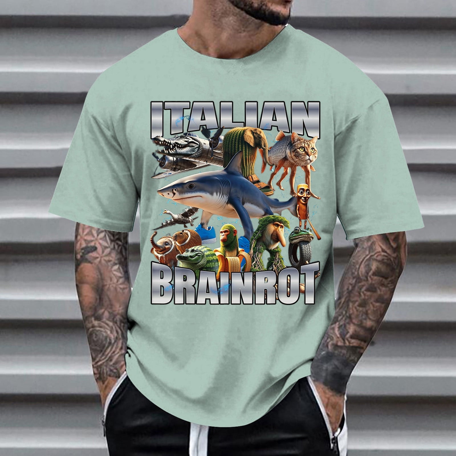 Italian Brainrot Animals T-shirt, Italian Brainrot Animals Patterns ...