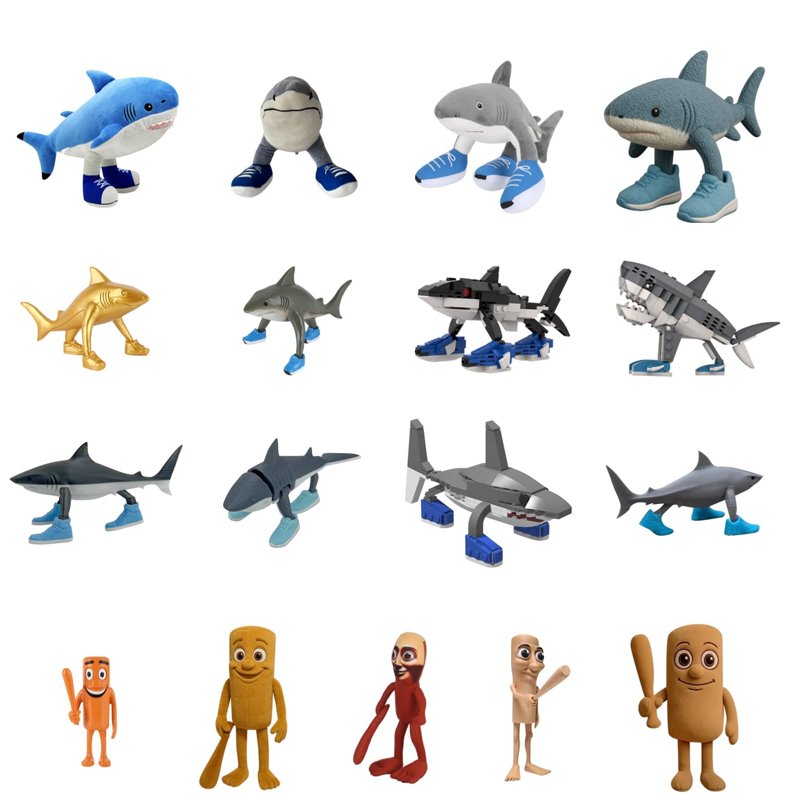 Italian Brainrot Animals Toy Collection Figure Toys 6 Inch Tralalero ...