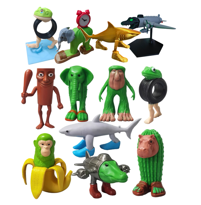 Italian Brainrot Animals Toys 3.14 Inch Shimpanzini Bananini Keychain ...