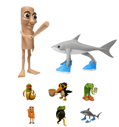 Italian Brainrot Animals Toys Boneca Ambalabu Collection Figure Toys, 6 ...