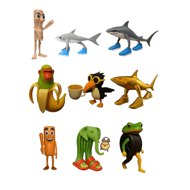 Italian Brainrot Animals Toys Tralalero Tralala Collection Figure Toys ...