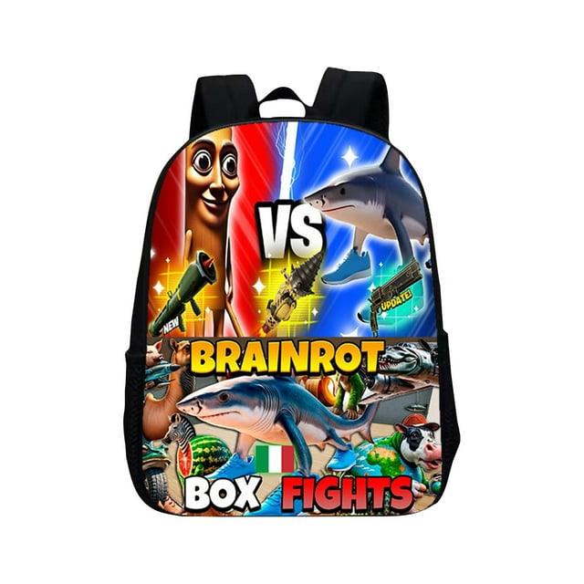 Italian Brainrot Backpack, Back to School Supplies, 14" Italian ...