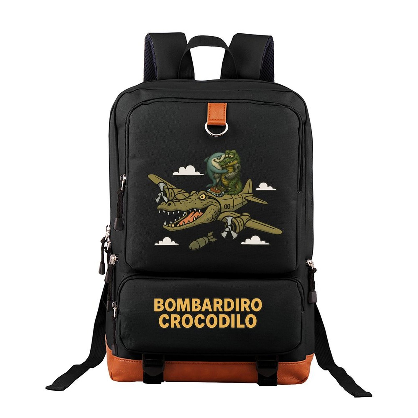 Italian Brainrot Backpack Funny TungTungTung Backpack Travel Laptop ...