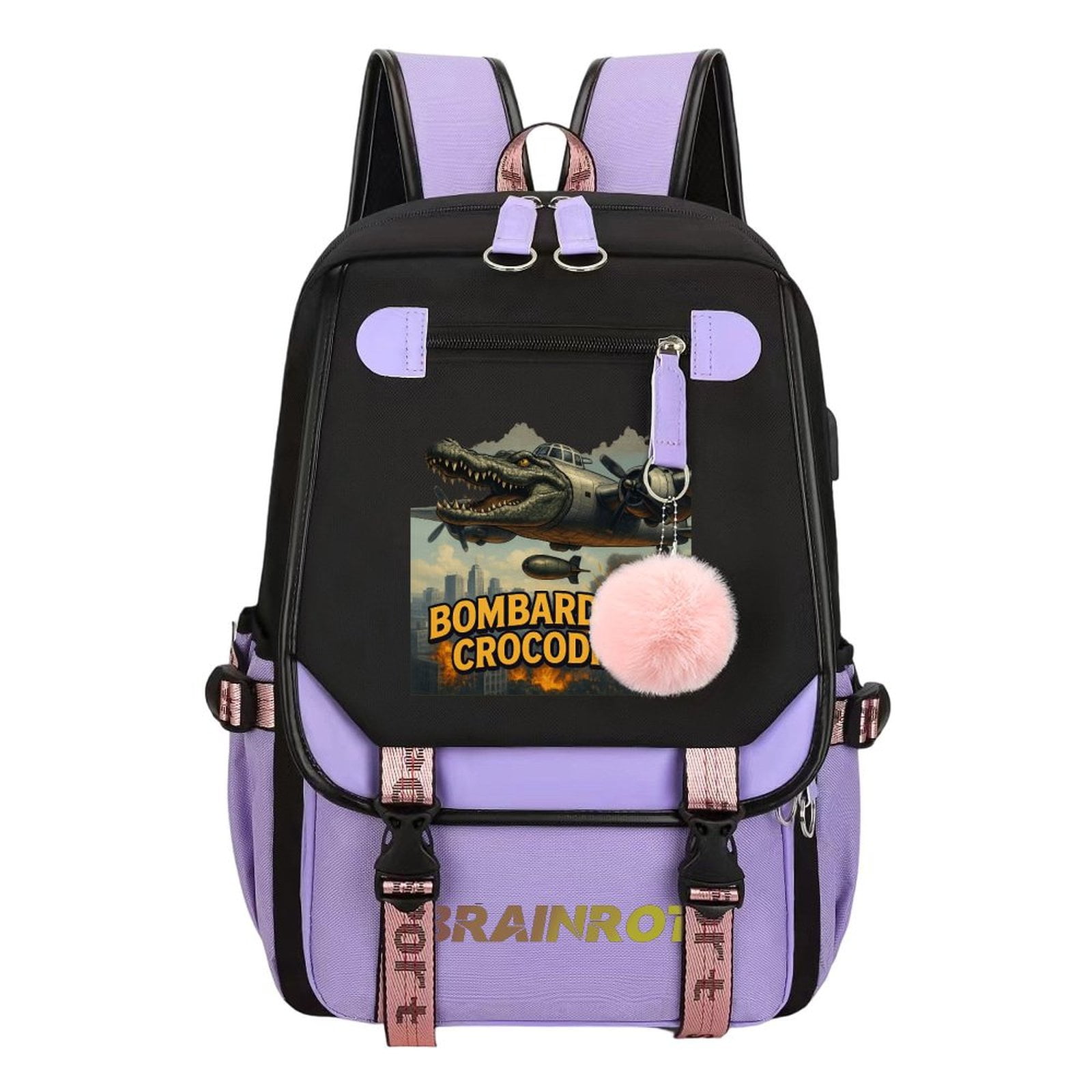Italian Brainrot Backpack Laptop Travel Backpacks Animal Pattern ...