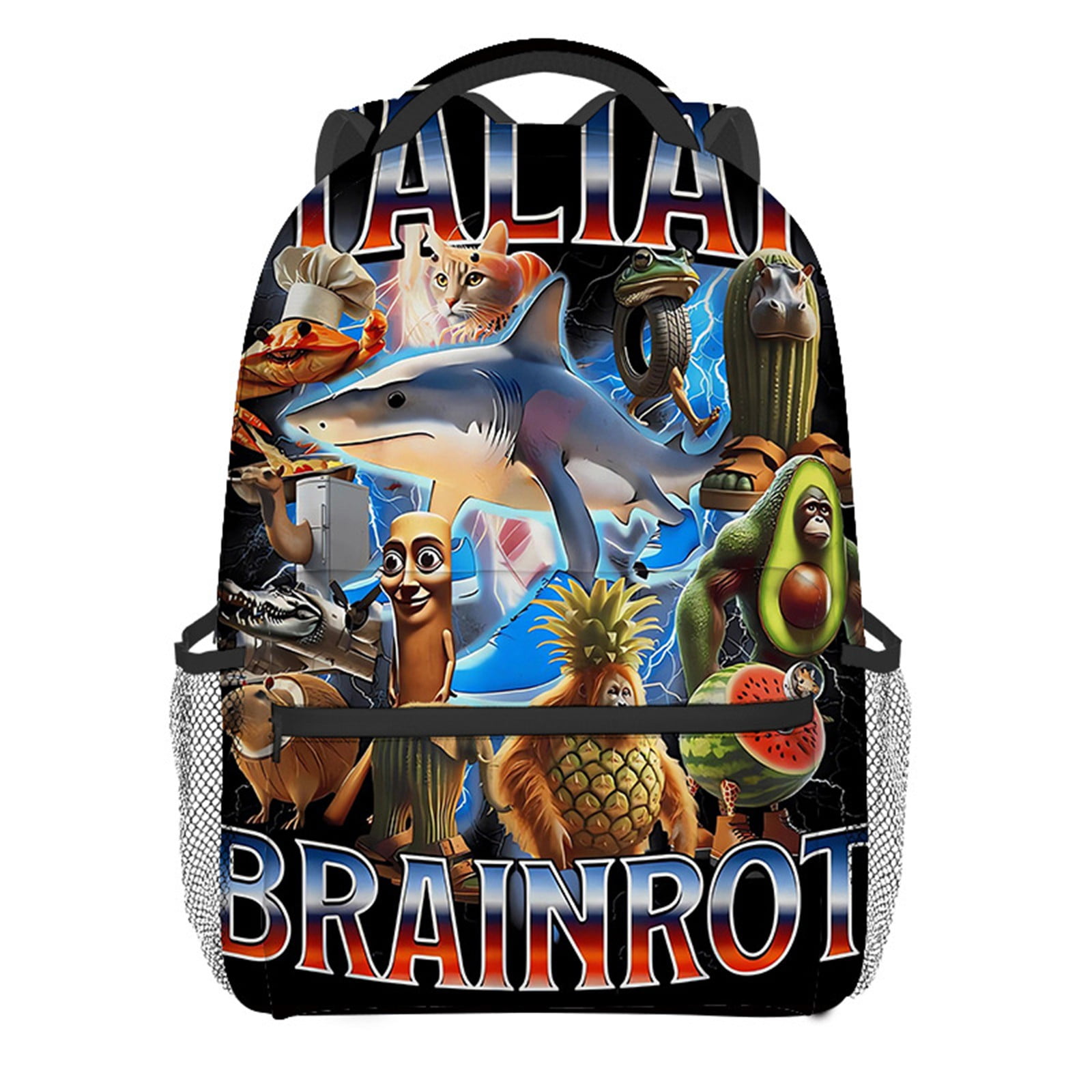 Italian Brainrot Backpack Lightweight Bookbag, Italian Brainrot Back To ...