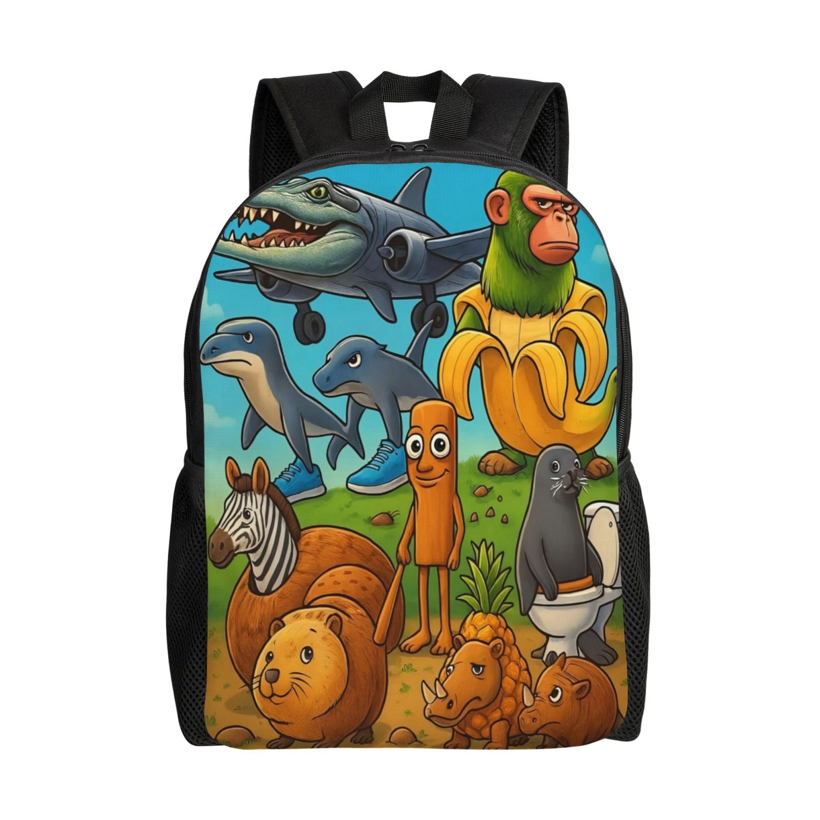 Italian Brainrot Backpack Lightweight Daypack Large Capacity Travel ...