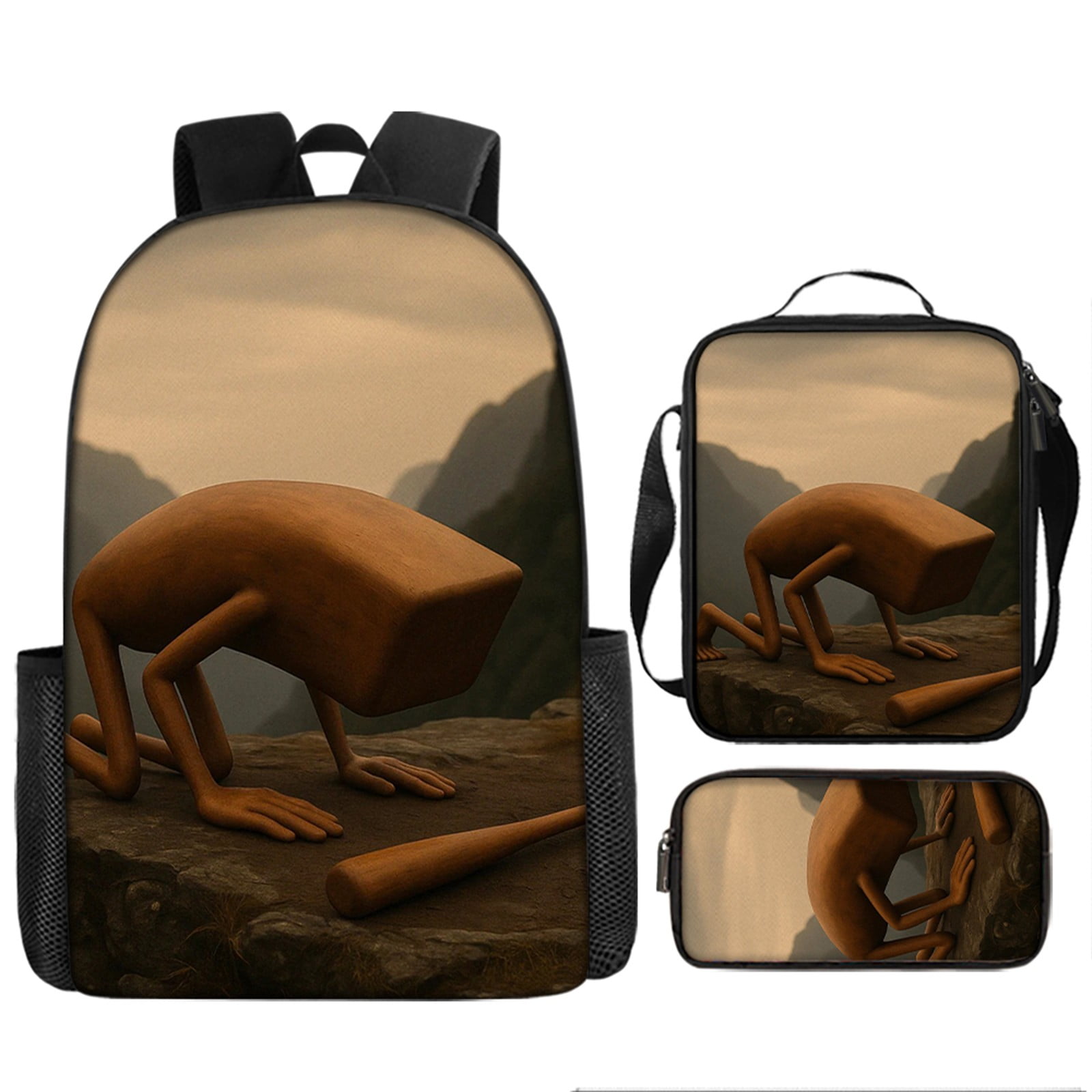 Italian Brainrot Backpack Lunch Bag Study Tools Case, Back to School ...