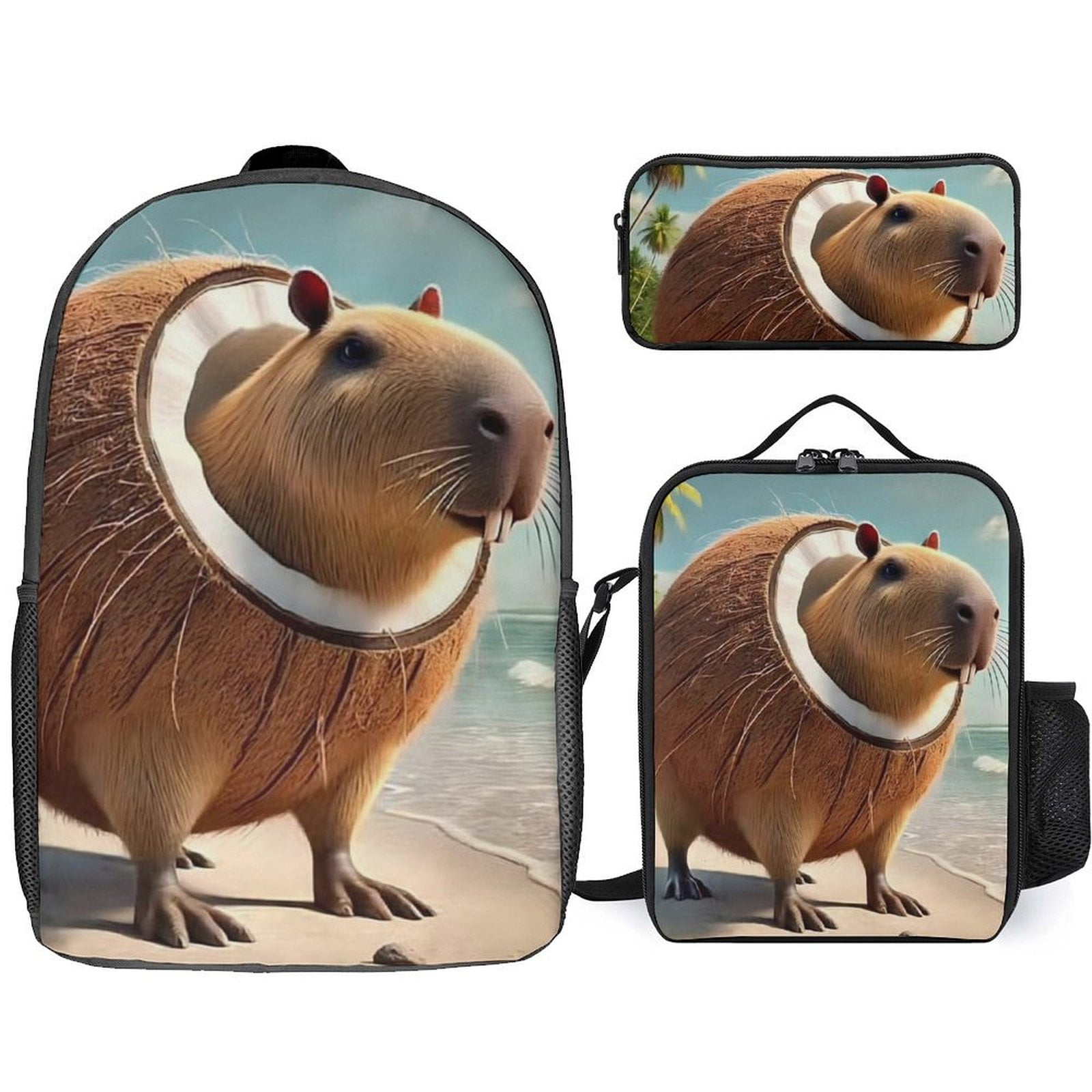 Italian Brainrot Backpack Set with Lunch Bag And Pencil Case, 17 Inch ...