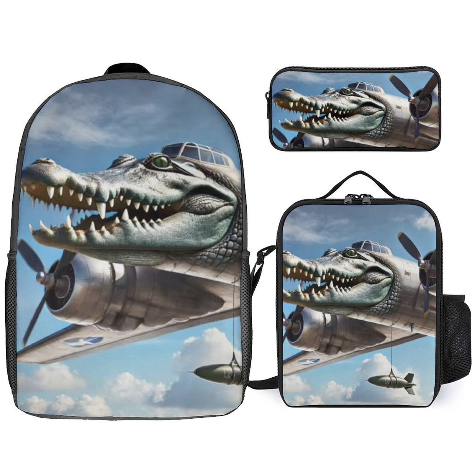 Italian Brainrot Backpack Set with Lunch Bag And Pencil Case, 17 Inch ...