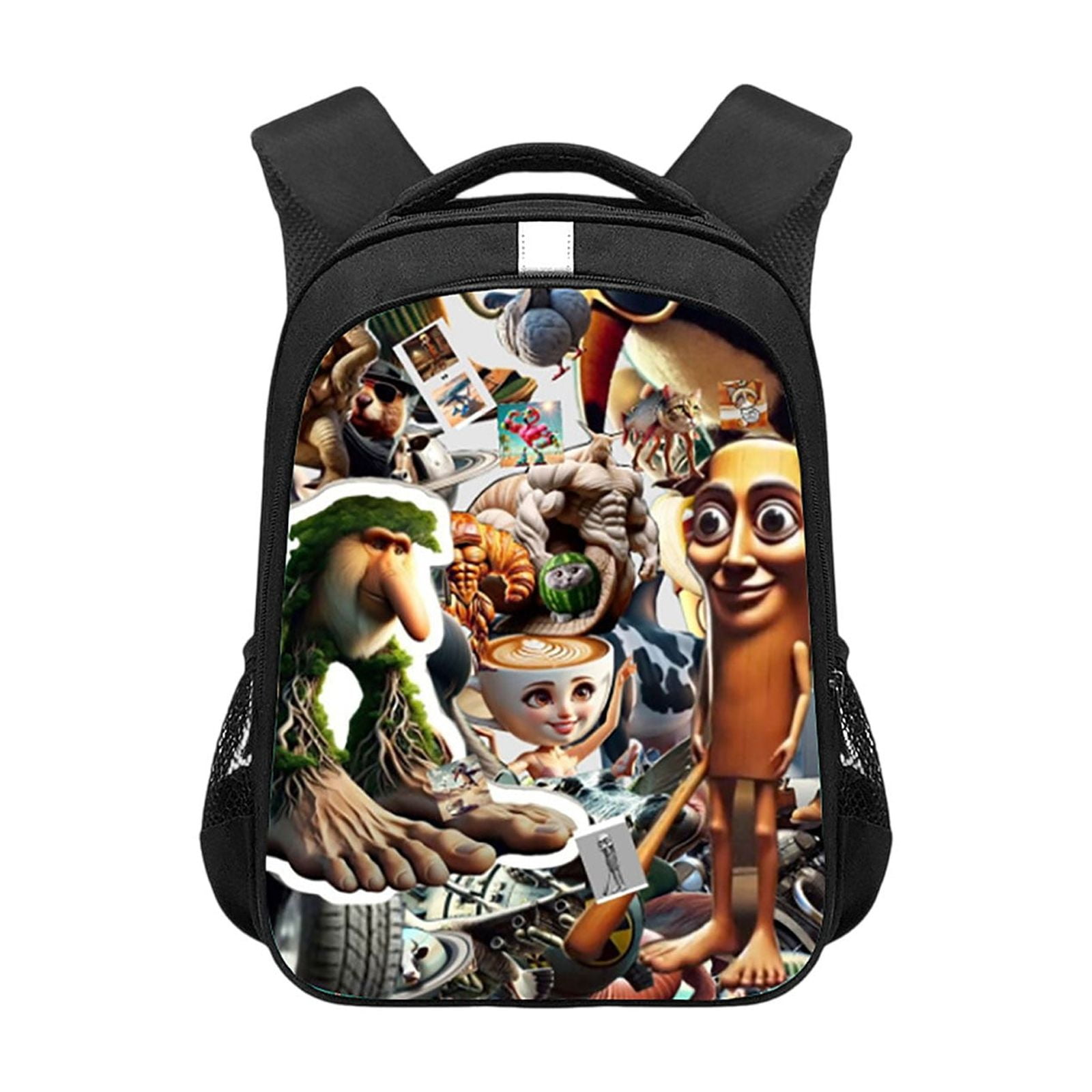 Italian Brainrot Backpack Shoulder Bag, Cartoon Large Capacity Students ...