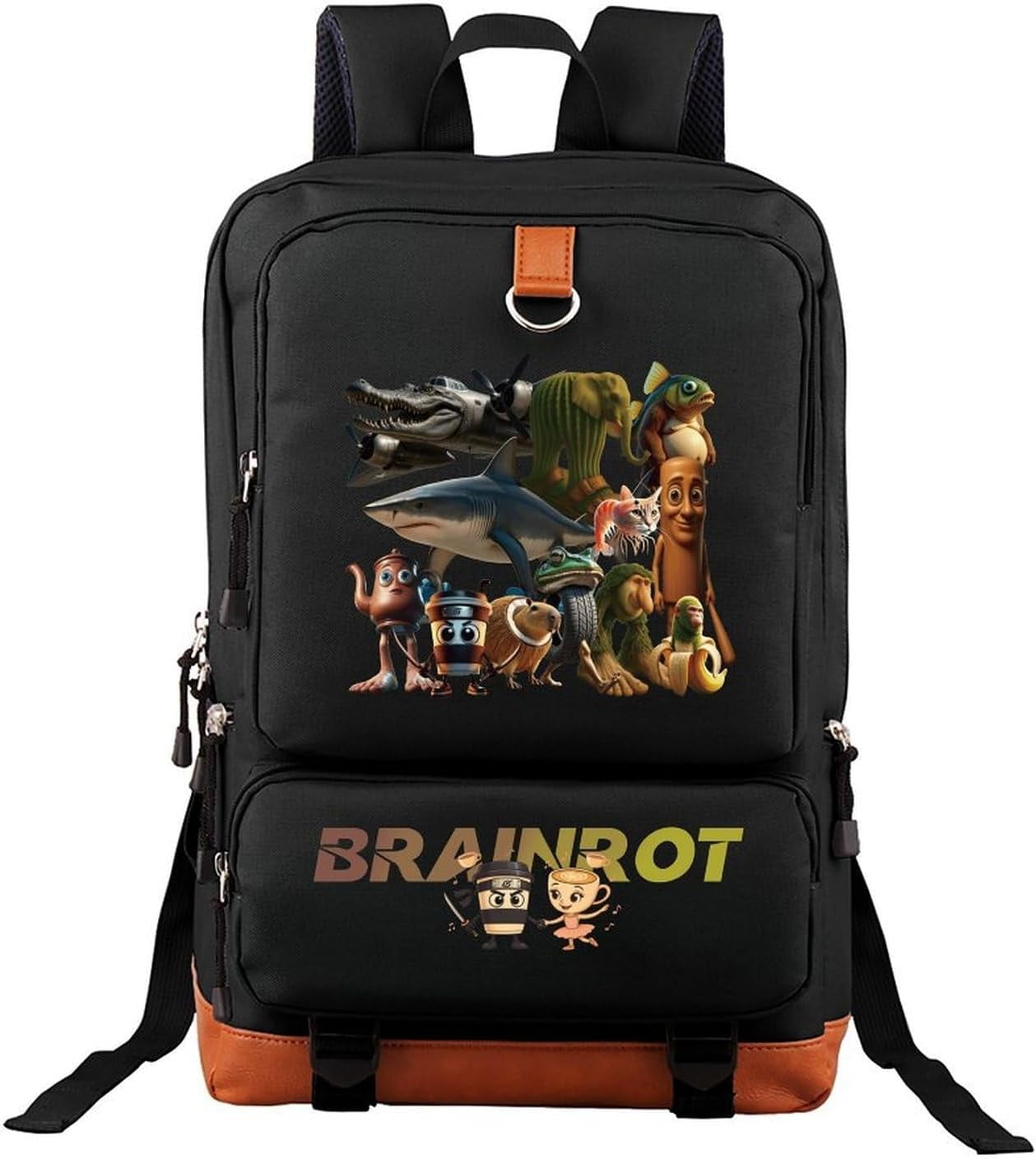 Italian Brainrot Backpack Tung Tung Tung Sahur Game Laptop Backpacks ...