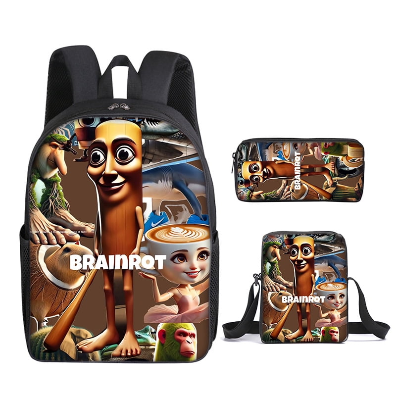 Italian Brainrot Backpack, Welcome Back to School, Laptop Bag, Cartoon ...