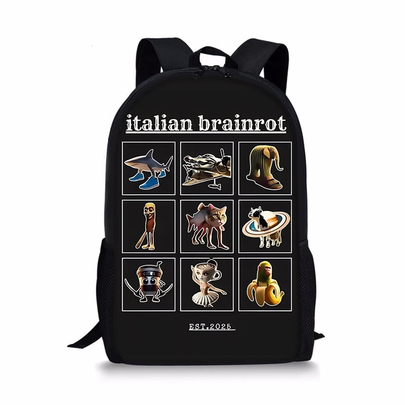 Italian Brainrot Backpack, Welcome Back to School Gifts, Travel Book ...
