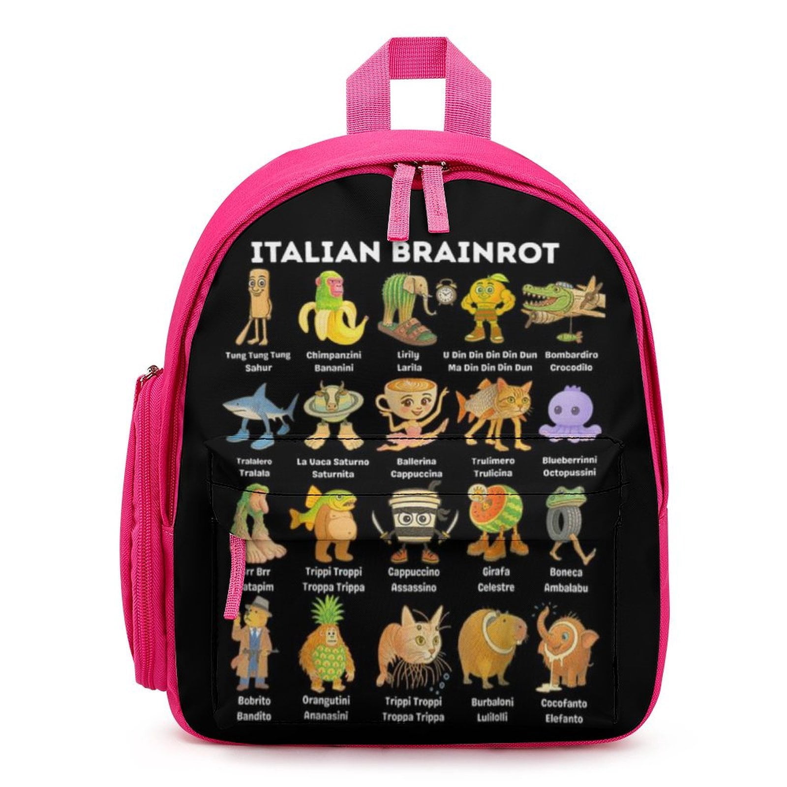 Italian Brainrot Backpacks Lightweight Bookbags Casual Daypack For ...