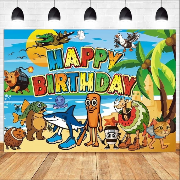 Italian Brainrot Birthday Party Decorations Happy Birthday Banner ...