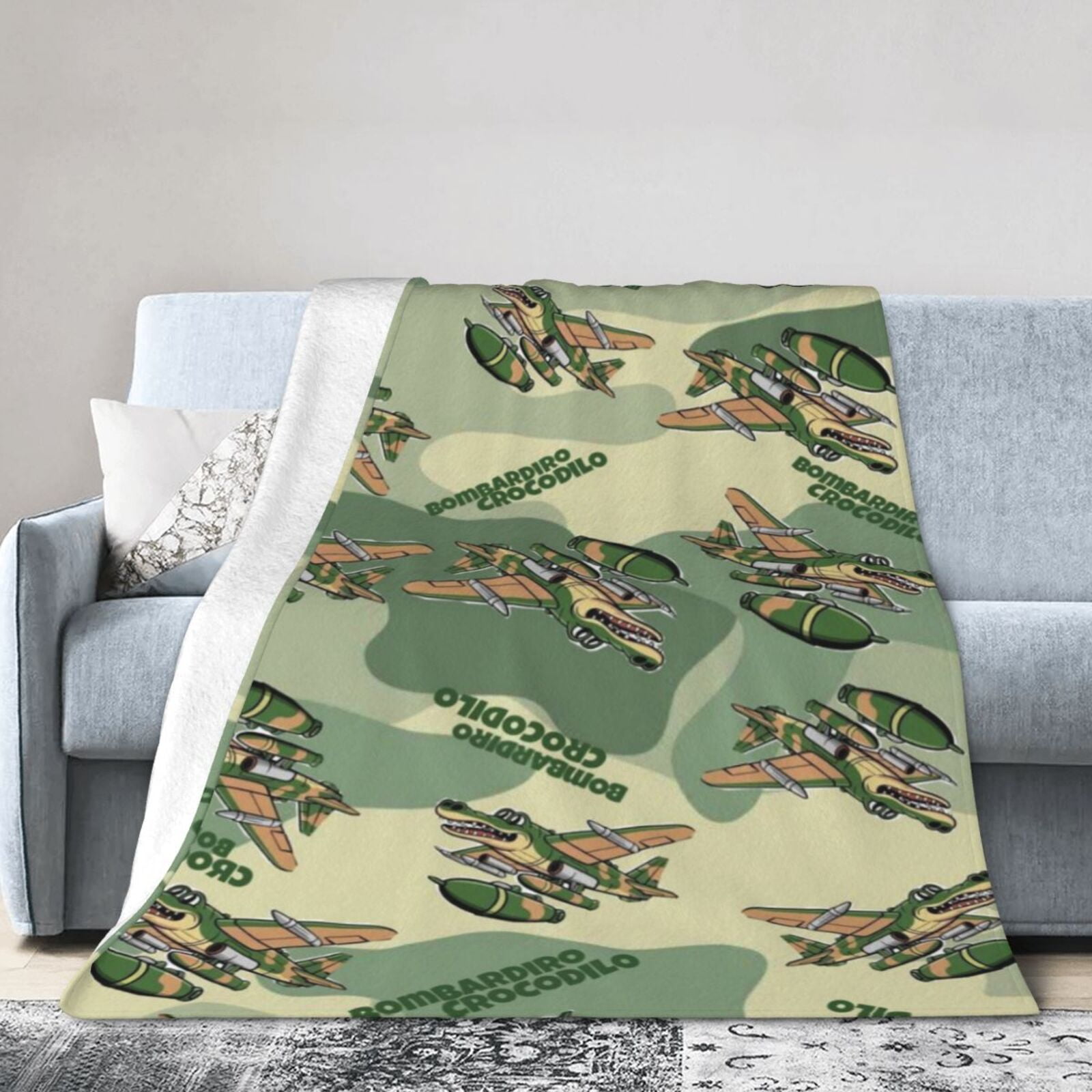Italian Brainrot Blanket Throw Bedding Room Decor Flannel Blankets For ...