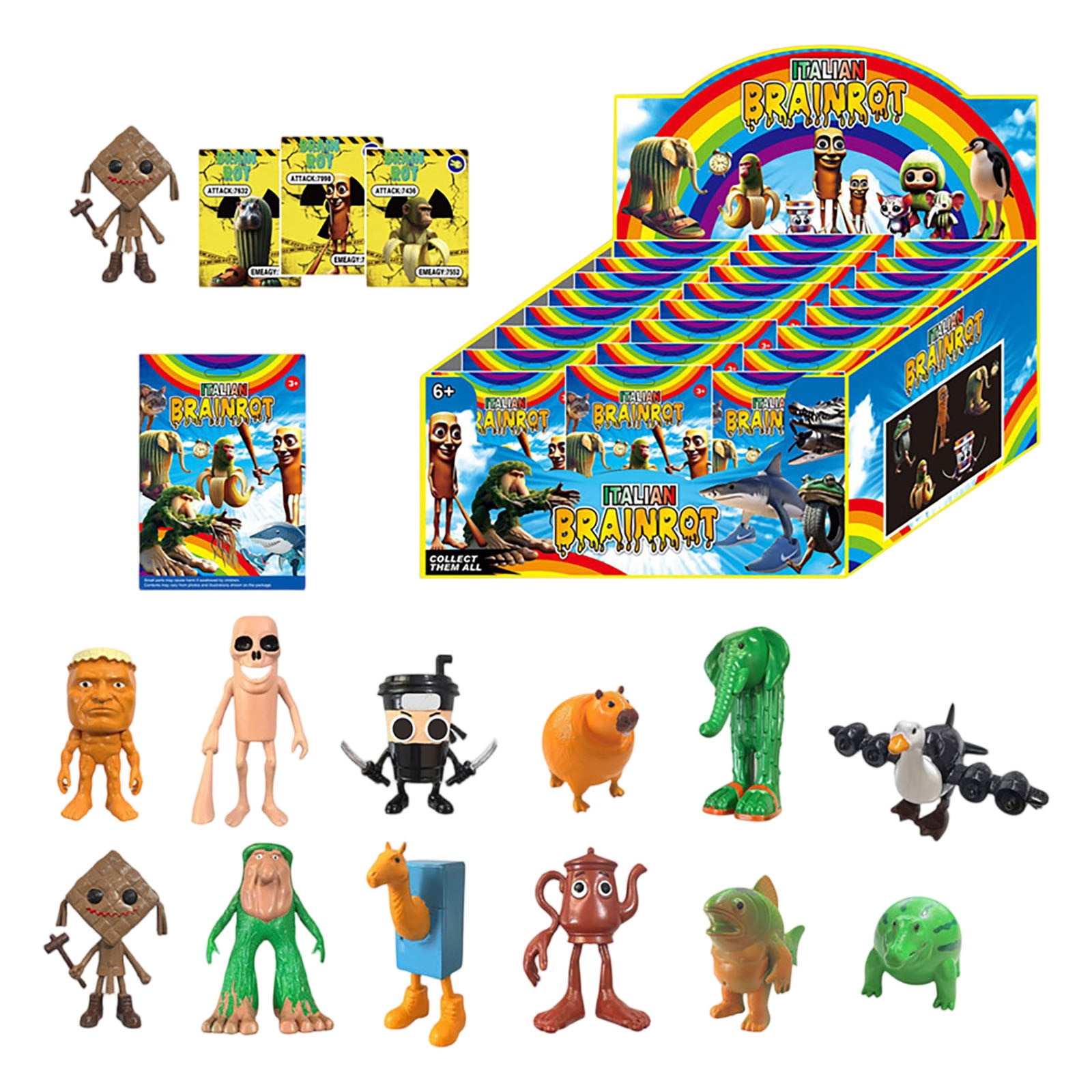 Italian Brainrot Blind Box Toys, 24Pcs Brainrot Brainrot Tralalalero ...