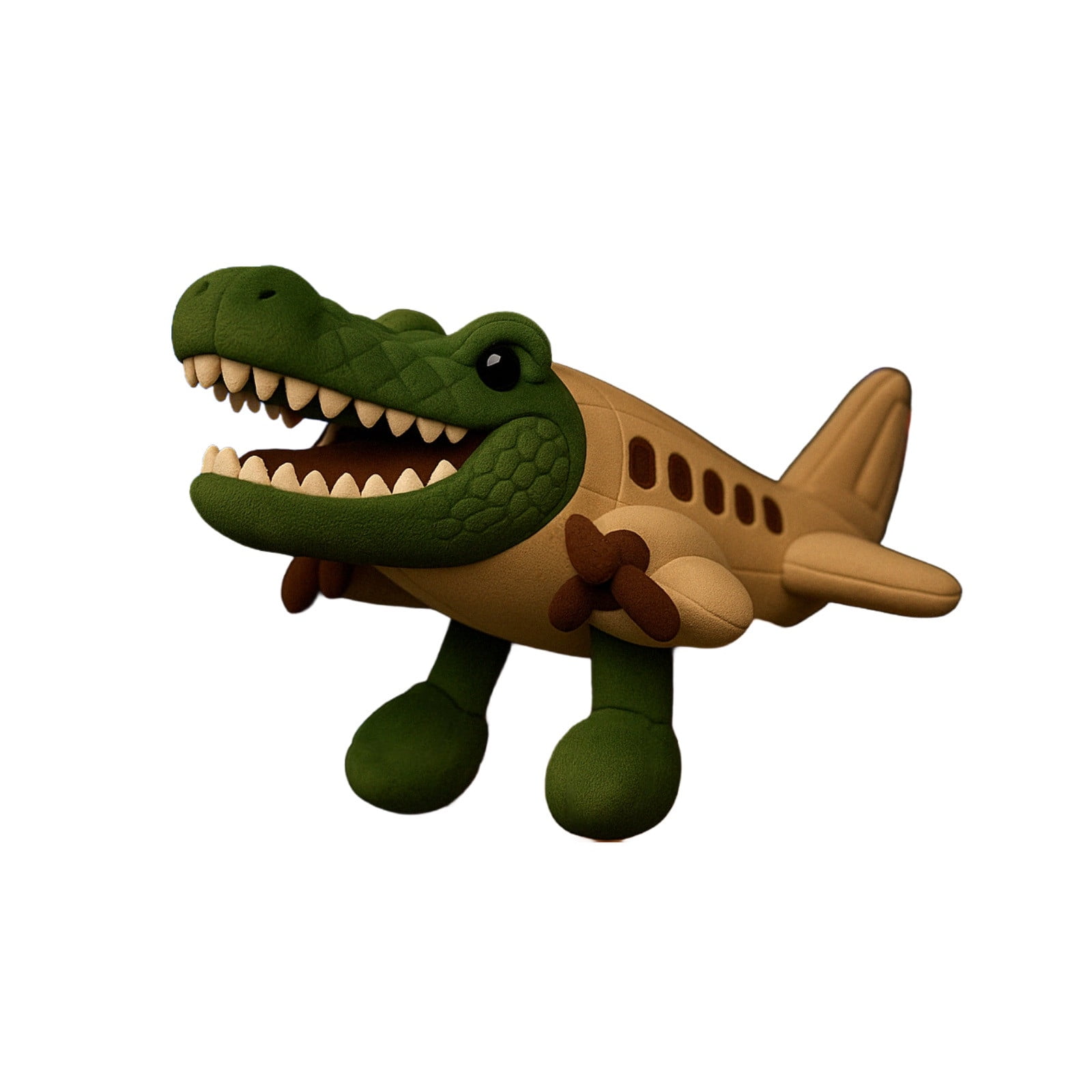 Italian Brainrot Bombardino Crocodilo Character Scale Doll Bombardino ...