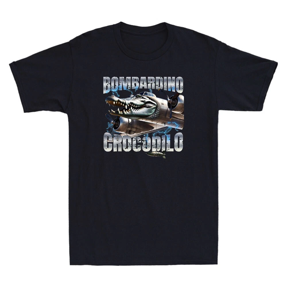 Italian Brainrot Bombardino Crocodilo Funny Crocodile Meme Retro Men's ...