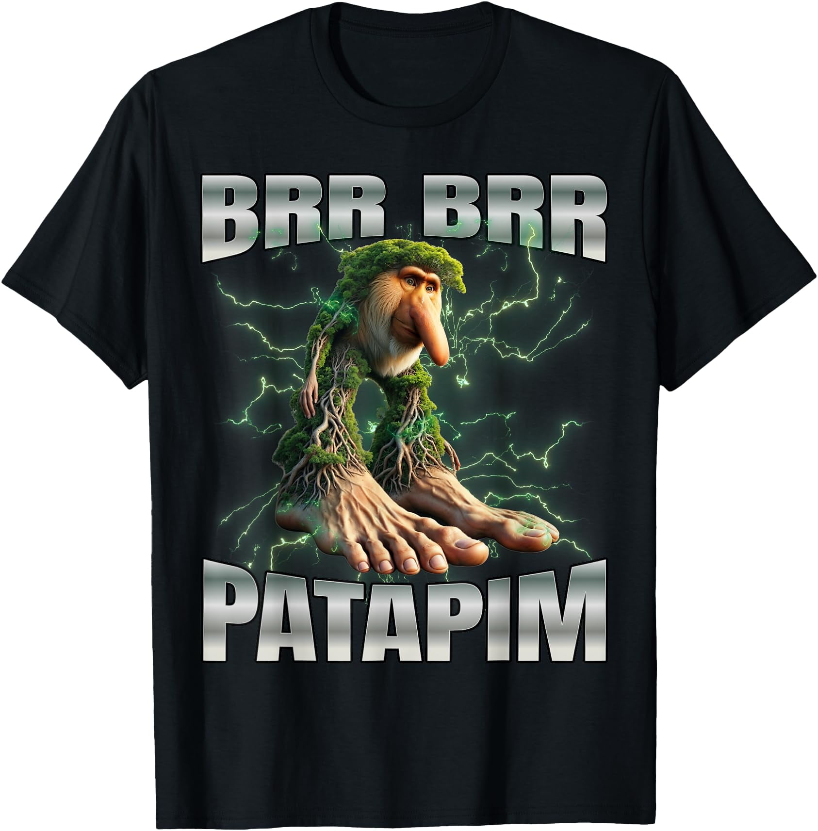 Italian Brainrot Brr Brr Patapim Softstyle Unisex T-Shirt,Black Color ...